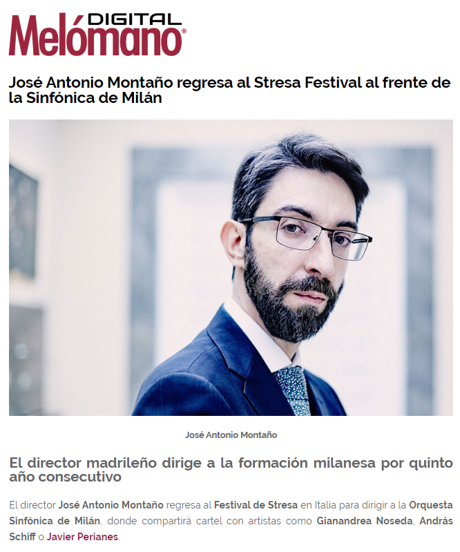 PRENSA | José Antonio Montaño, director musical